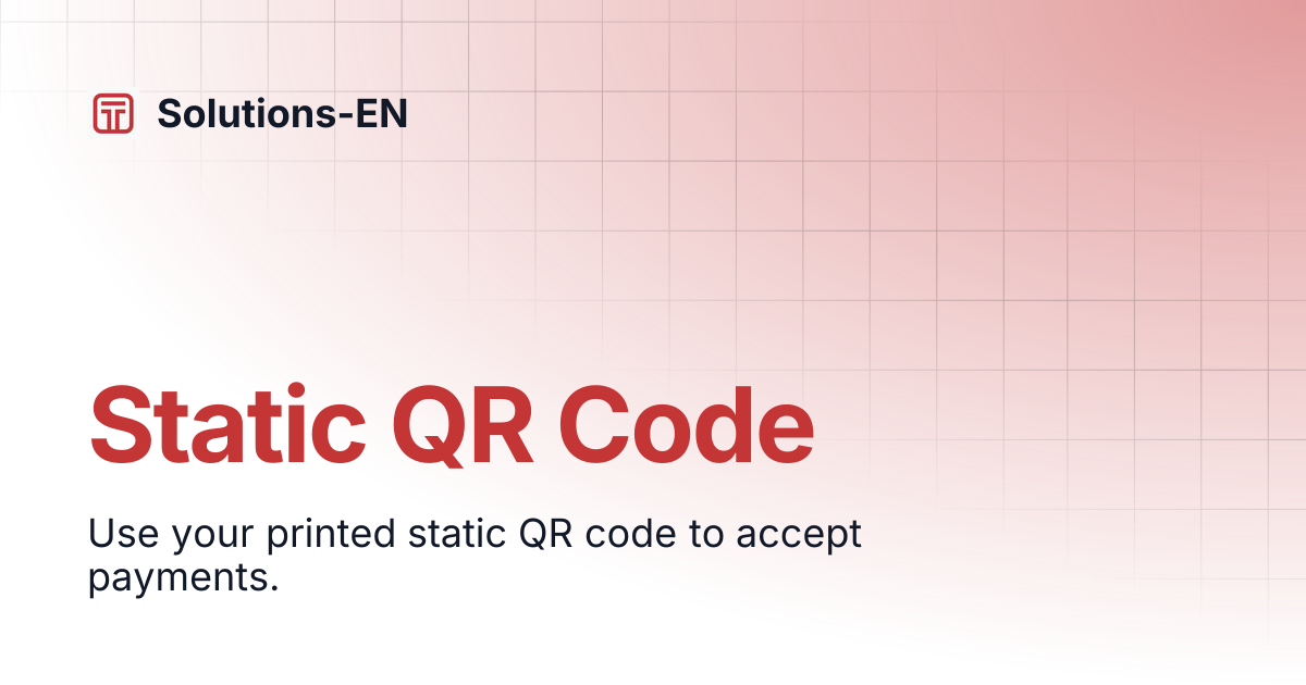 Static QR Code | Solutions-EN